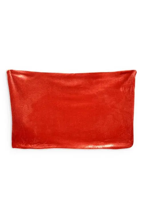 Topshop Velvet Bandeau Crop Top