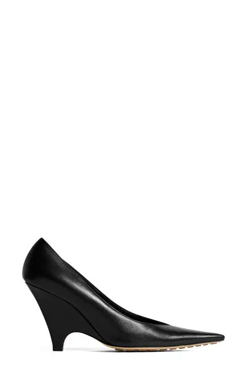 Bottega Veneta Adut Pointed Toe Wedge Pump - 1000 Black