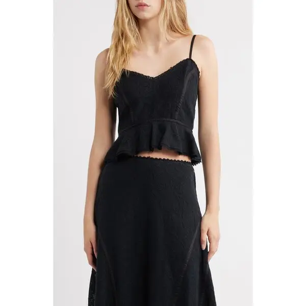 CLEOBELLA Sassafras Peplum Top - Black