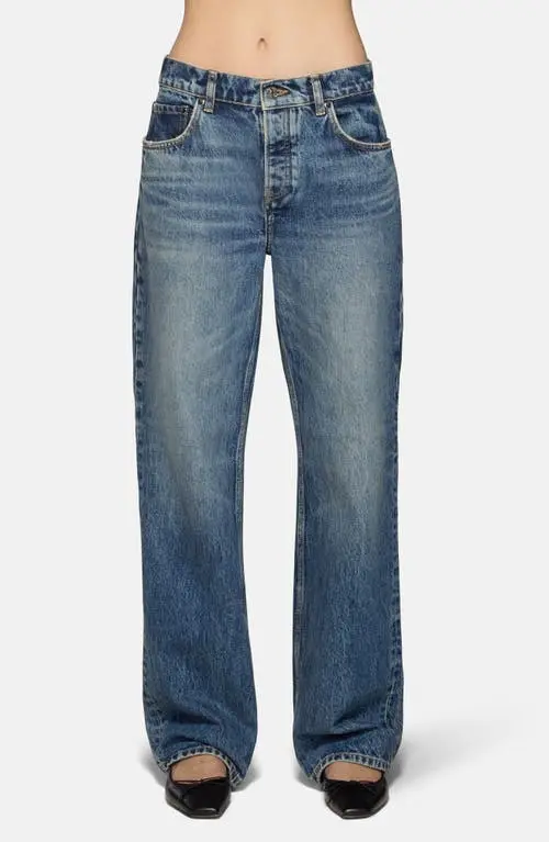 EB DENIM Mid Rise Baggy Wide Leg Jeans - Mariner