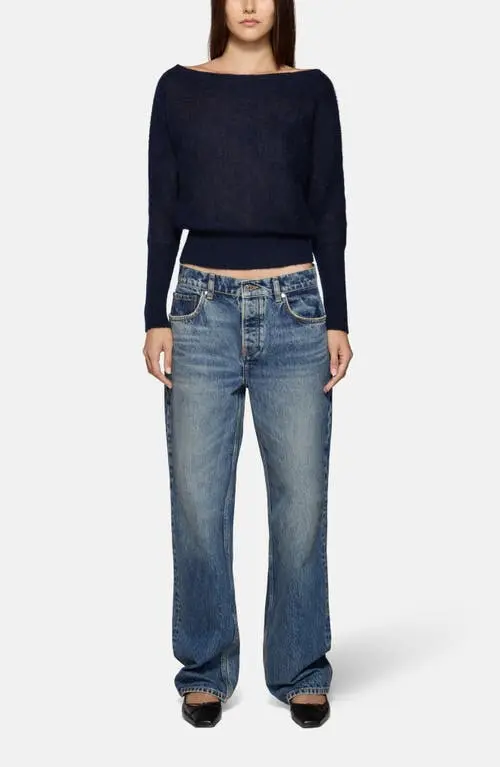 EB DENIM Mid Rise Baggy Wide Leg Jeans