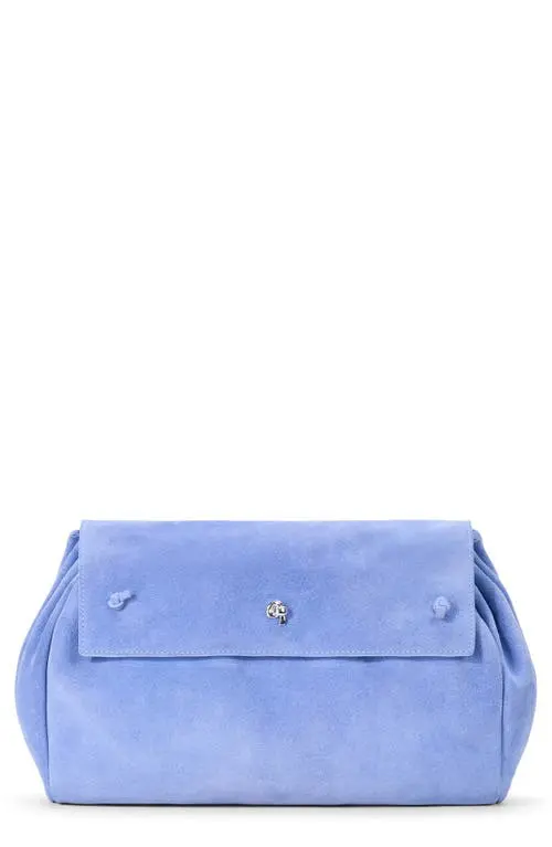Staud Cy Oversized Leather Clutch Bag - Cielo