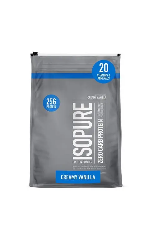 ISOPURE Zero Carb Pure Whey Isolate Protein Powder Creamy Vanilla - None