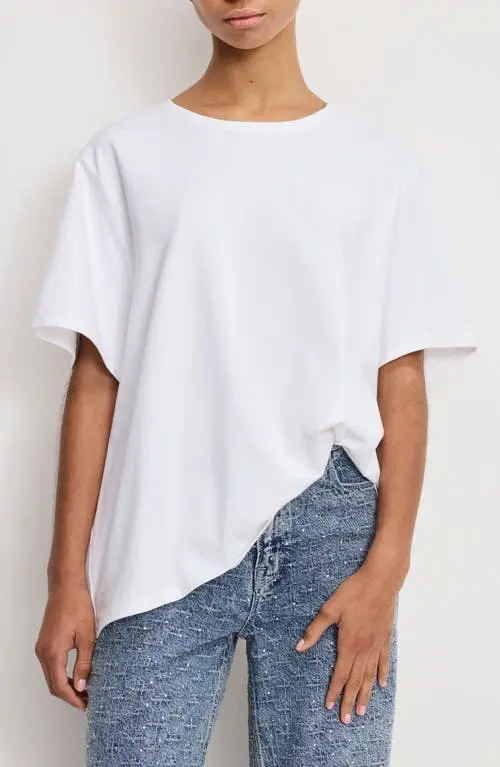 Good American Oversize Cotton T-shirt - White001