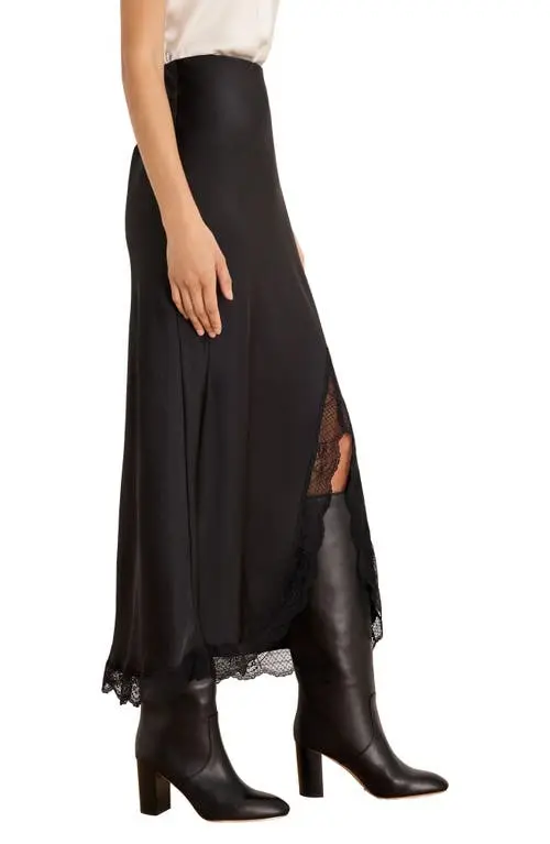 NIC+ZOE Day Gloss Lace Trim Midi Skirt