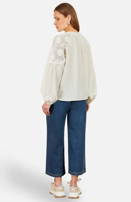 YUMI Lace Relaxed Boho Shirt