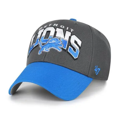 '47 Detroit Lions Split Block Mvp Adjustable Hat - Charcoal