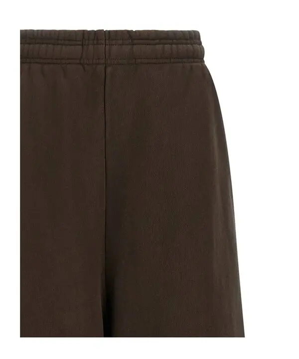 ENTIRE STUDIOS Elastic-waist Wide Leg Cotton Athletic Pants - Brown