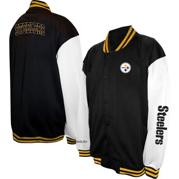 Profile Pittsburgh Steelers Big & Tall Full-snap Varsity Jacket