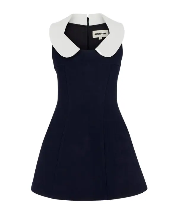 SHUSHU/TONG Sleeveless Dress With Contrasting Neckline