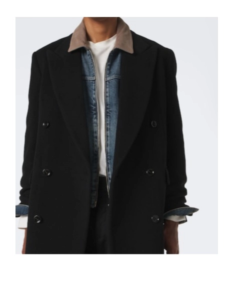 FRAME Zip-up Denim Jacket With Corduroy Collar