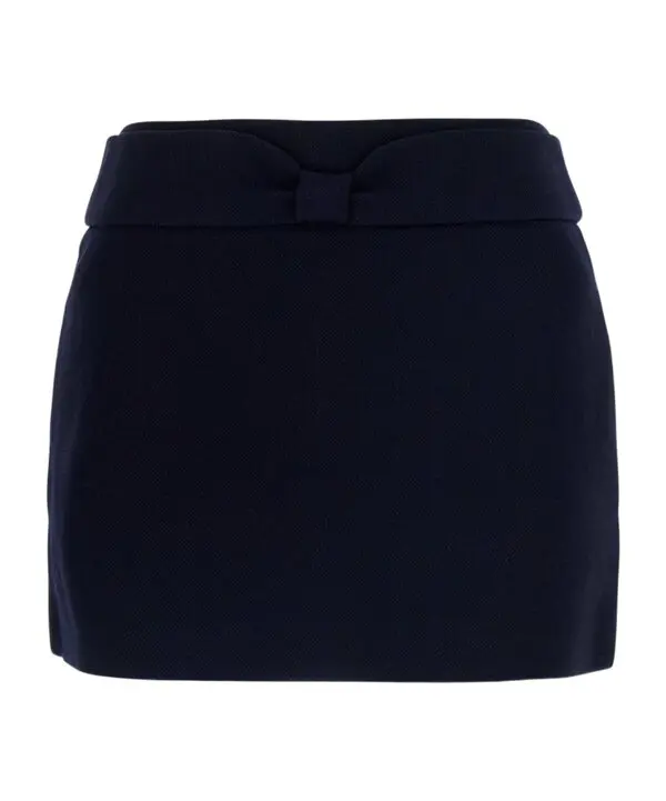 SHUSHU/TONG Low-rise Mini Skirt With Bow Detail - Blue