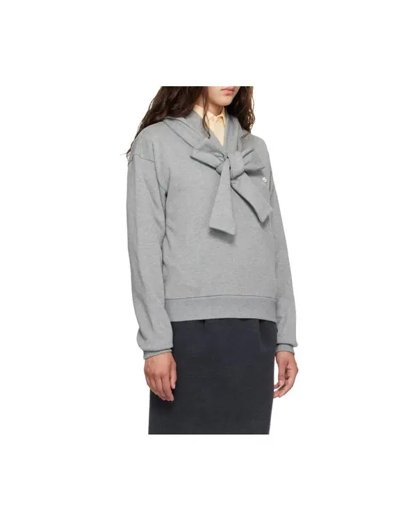 SHUSHU/TONG Cotton Bow Detail Hoodie
