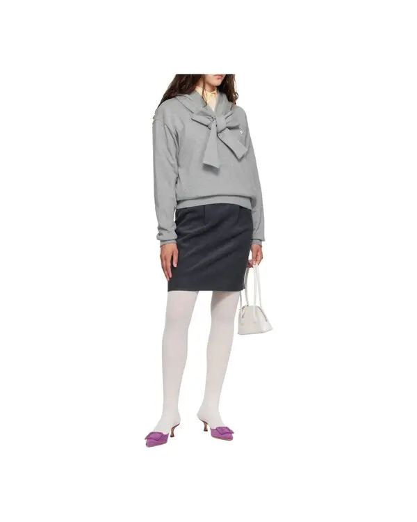 SHUSHU/TONG Cotton Bow Detail Hoodie