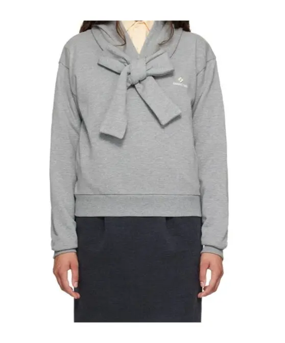 SHUSHU/TONG Cotton Bow Detail Hoodie
