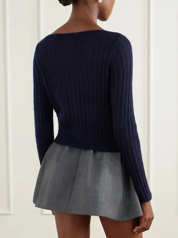 SHUSHU/TONG Long-sleeve Embroidered V-neck Cardigan