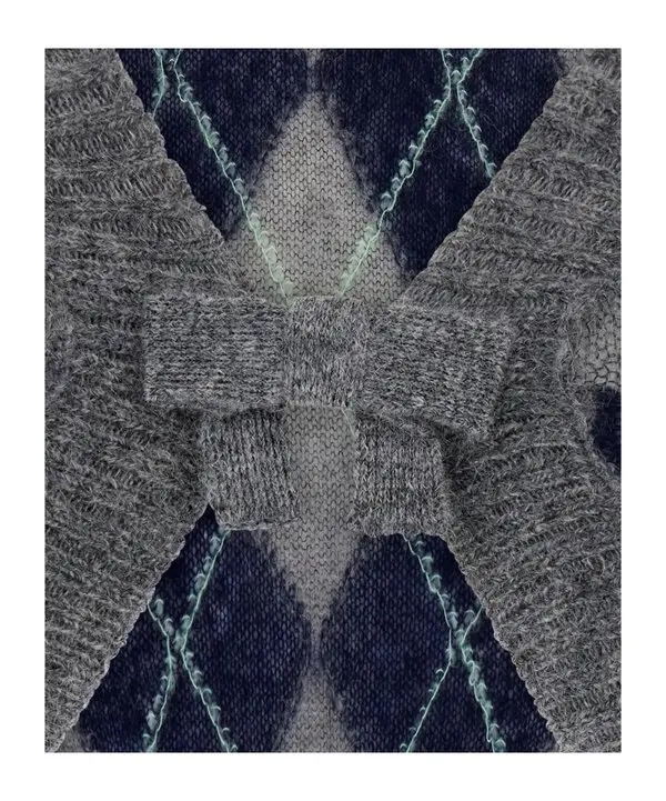 SHUSHU/TONG Long-sleeve Open-front Knit Cardigan