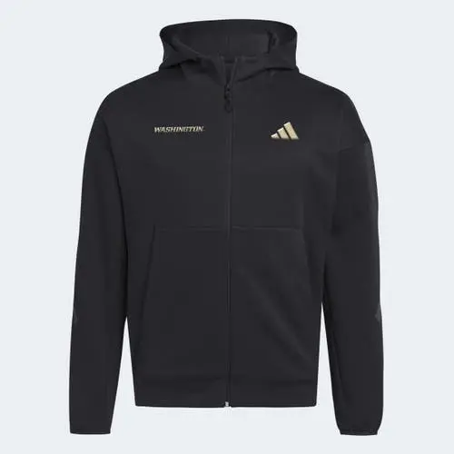 Adidas Washington Huskies Z.n.e Full-zip Hoodie - Black