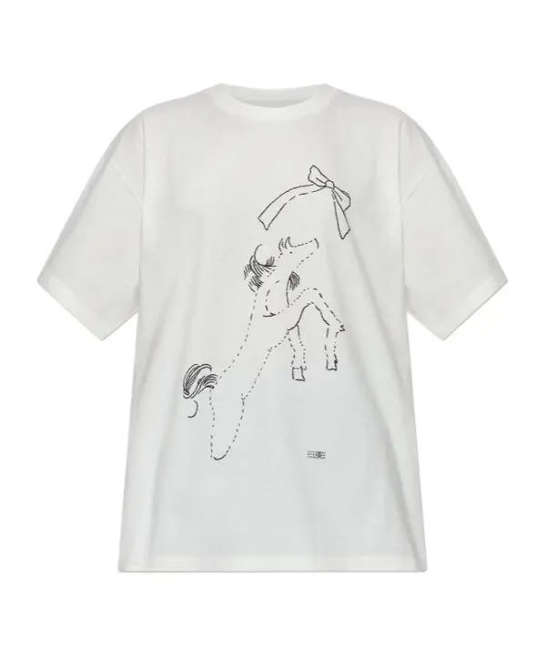 MAISON MARGIELA Graphic Print T-shirt - White