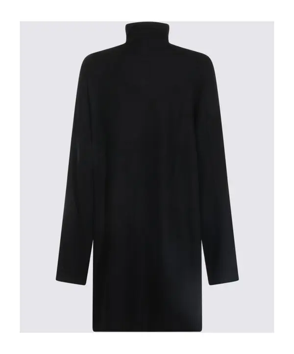 THOM KROM High-neck Long-sleeve Knitted Mini Dress