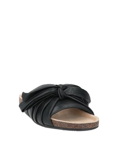 JW Anderson Lambskin Bow Detail Slide Sandals - Black
