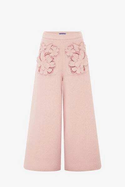 LEO LIN Christine Appliqué Tweed Pants