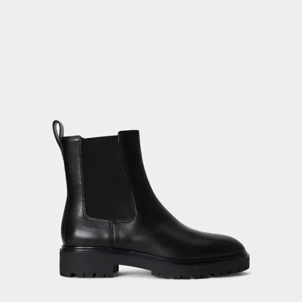 Ralph Lauren Allyson Calfskin Bootie - Black