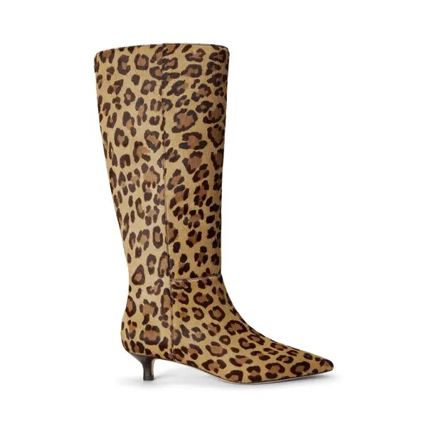 Ralph Lauren Francesca Print Haircalf Tall Boot Heel