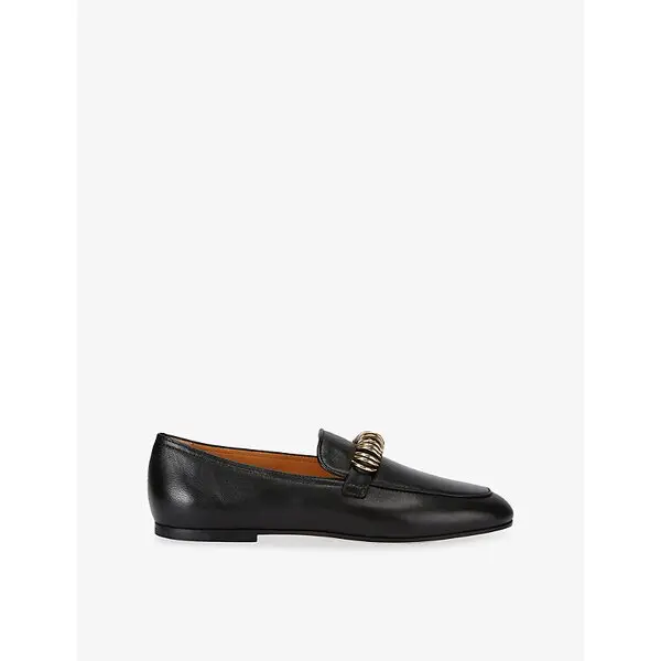 TOD'S Ring-embellished Leather Loafers