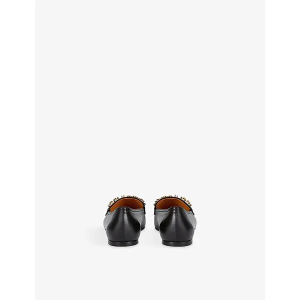 TOD'S Ring-embellished Leather Loafers