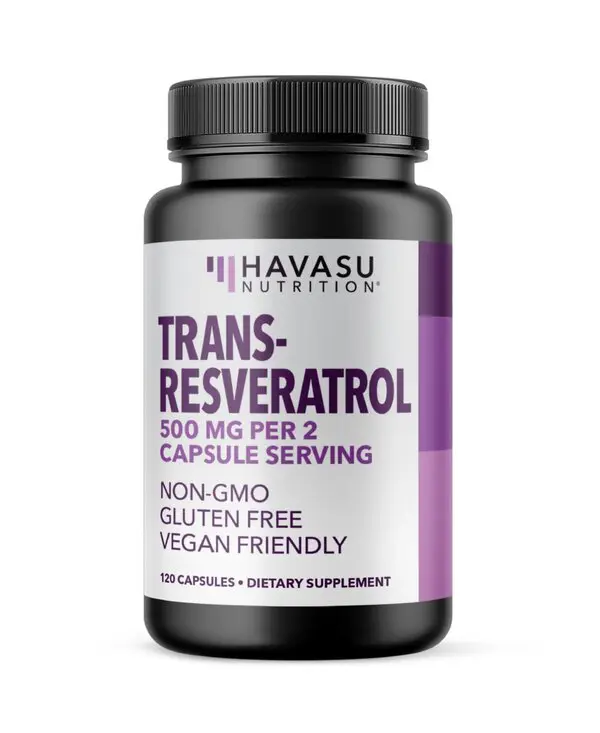 HAVASU NUTRITION Resveratrol 500 Mg | From Japanese Knotweed Root | 120 Capsules - No Color