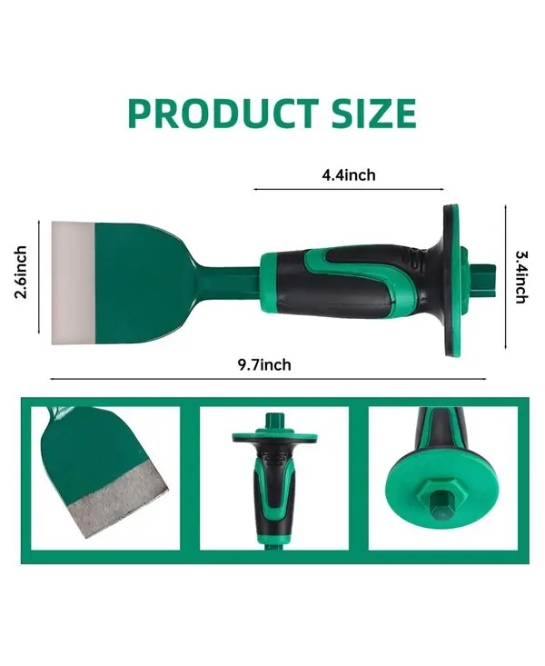 XDOVET Masonry Chisel Set Point Flat Hand Protector Demolition