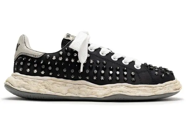 Mihara Yasuhiro Charles Og Sole Studded Canvas Low White