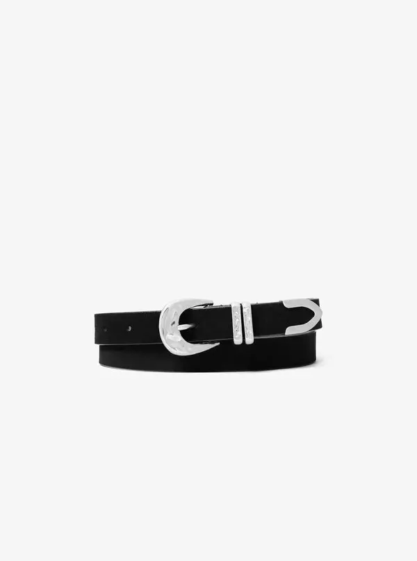 Michael Kors Suede Western Belt In Size By - Black