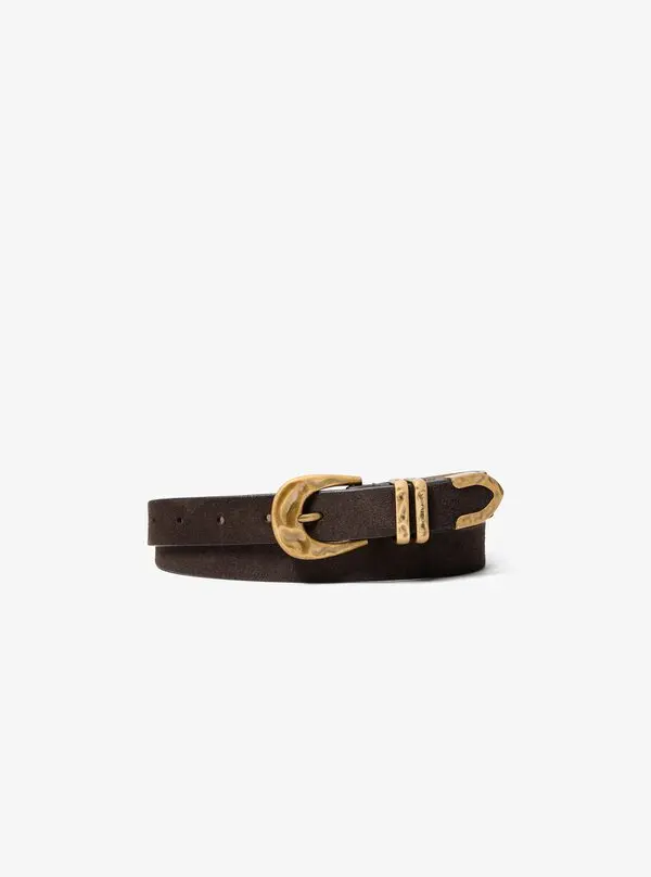 Michael Kors Suede Western Belt In Size By - Brown