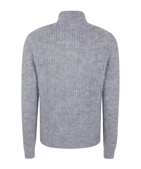 Aspesi Long-sleeved Zipped Cardigan - Light Gray
