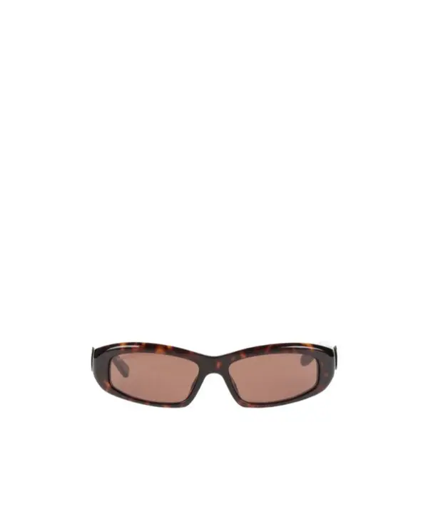Balenciaga Fashion Leopardprint Sunglasses - Brown