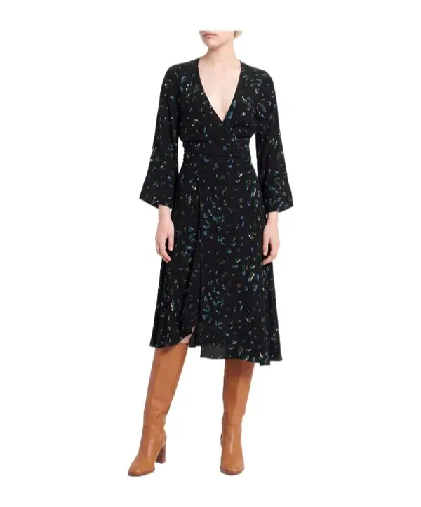 GANNI Floral Longsleeve Dress
