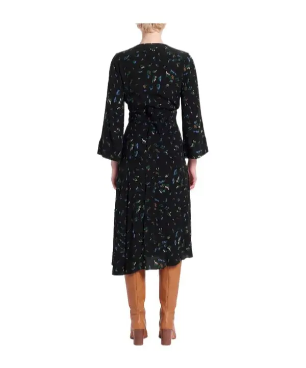 GANNI Floral Longsleeve Dress