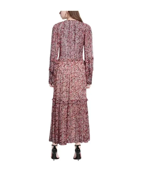 Isabel Marant Étoile Colorful Longsleeve Waistcinched Dress