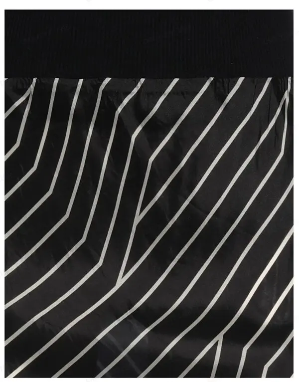 Rick Owens Twotone Striped Satin Midi Skirt
