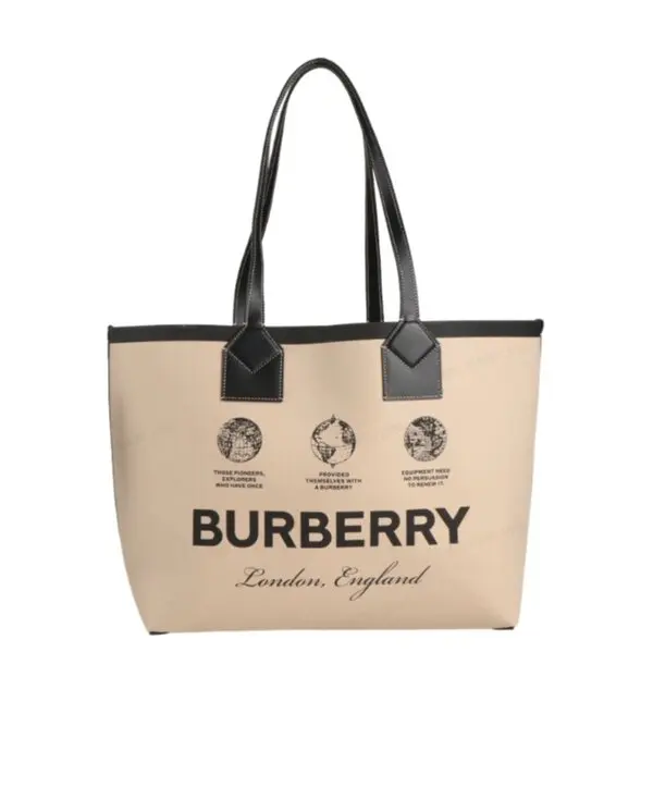 Burberry Minimalist Printed Tote Bag - Beige