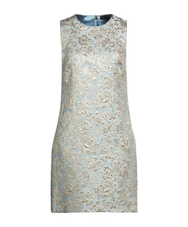 Dolce & Gabbana Fitted Sleeveless Dress - Blue