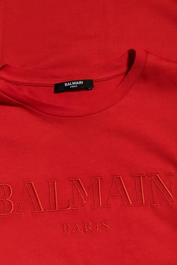 Balmain Embroidered Short-sleeves T-shirt
