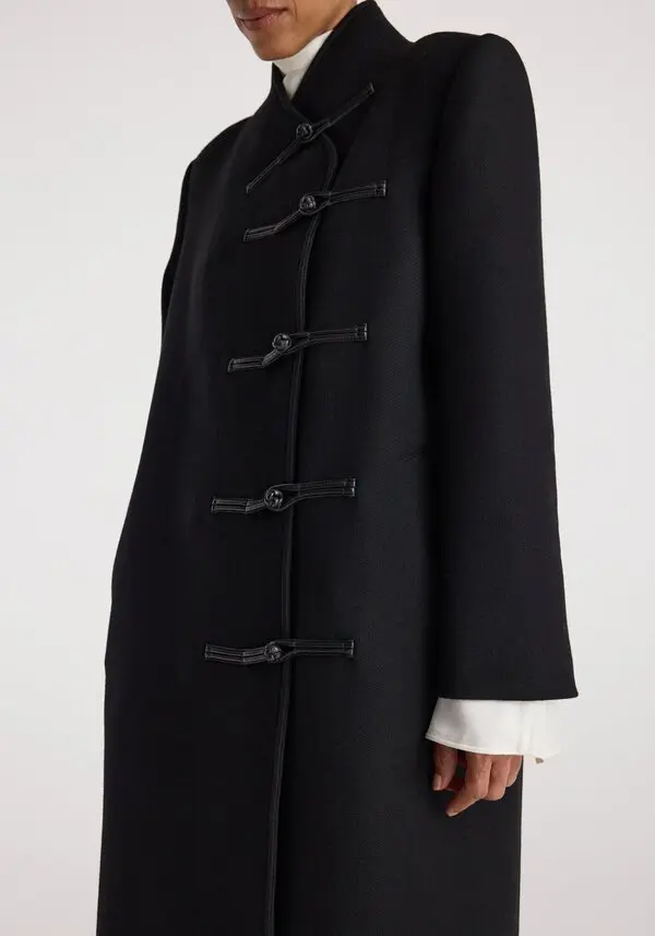 RÓHE Wool Coat With Chinese Frog Closures