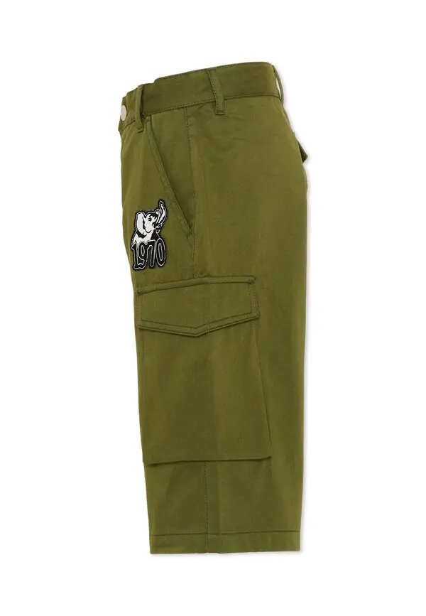 Kenzo Elephant Embroidered Cargo Shorts