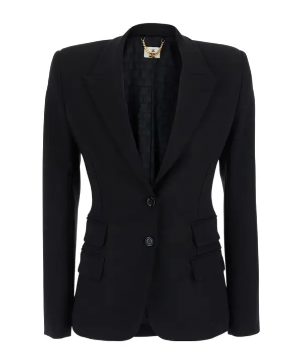 Elisabetta Franchi Single-breasted Blazer - Black