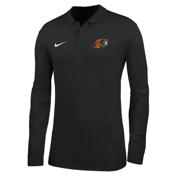Nike College Dri-fit Long-sleeve Polo - Black