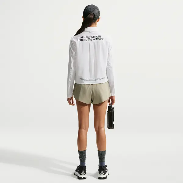 Nike Aireez Button-up Long-sleeve Graphic Trail Running Top - White