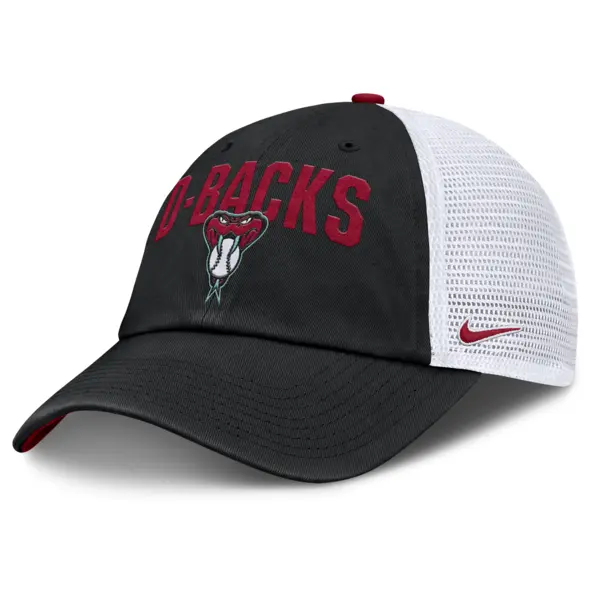 Nike Arizona Diamondbacks Primetime Club Mlb Trucker Adjustable Hat - Black
